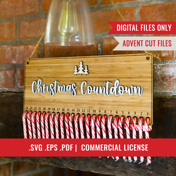Christmas Countdown Calendar Laser Cutting Files | DIY Advent Calendar ...