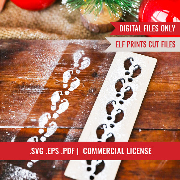 Elf Arrival Footprint Template Laser Cutting Files | Elf Footprints ...