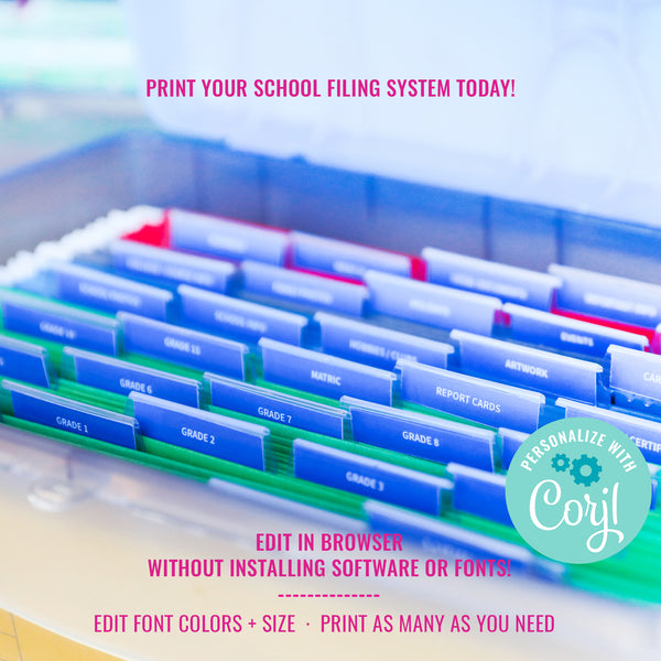 Printable Milestone tote Labels | School File Folder Labels | Printabl ...