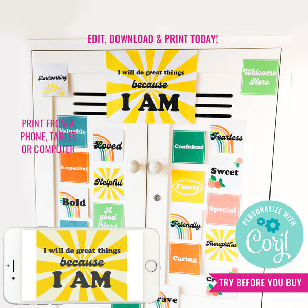 Affirmation Station Classroom Posters | Motivational Printable Back To ...