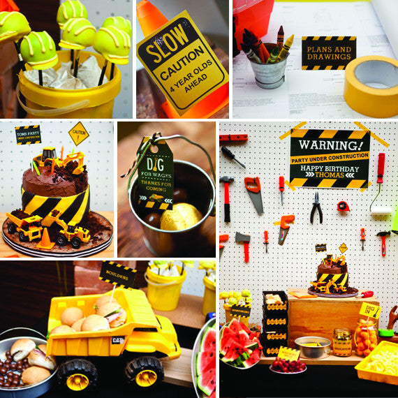 Construction Theme Party Printables Construction Birthday Party