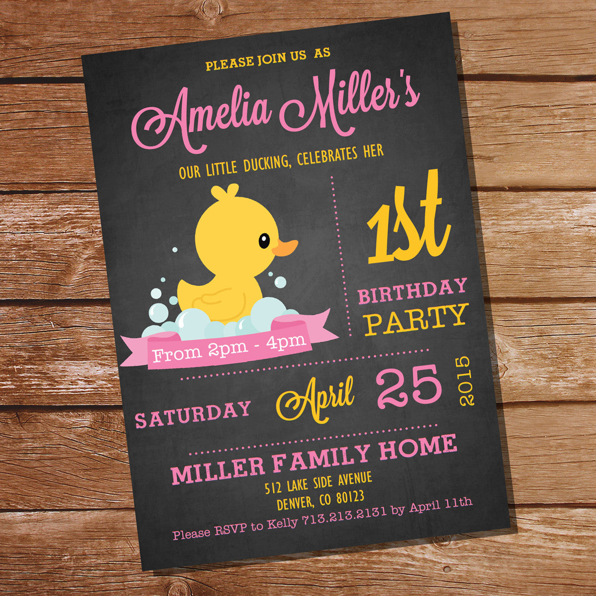 Printable Rubber Ducky Invitations