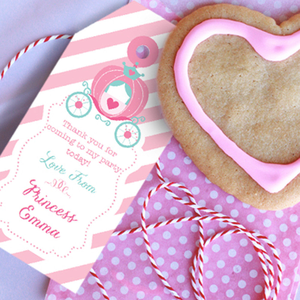 Princess Party Printable Tags Cinderella Party Favor Tag Printable